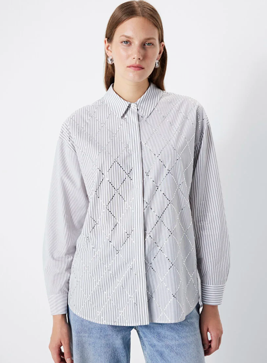 KIRIK BEYAZ İPEKYOL 5060 GÖMLEK